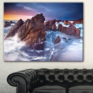 Designart "Rugged Beauty Landscape" Photography Canvas Print - Blue ...