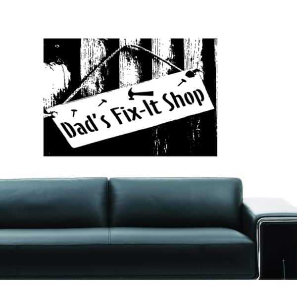 Dad's Fix-It Shop Wall Art Sticker Decal - Bed Bath & Beyond - 11626867
