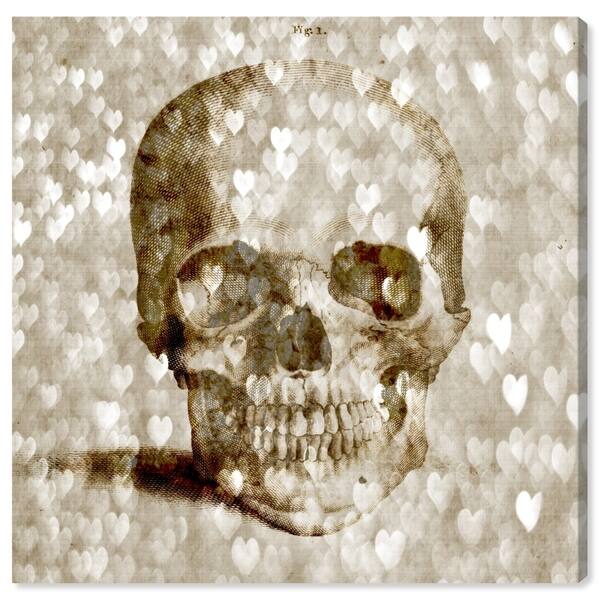 Oliver Gal 'Loving Skull' Fashion and Glam Wall Art Canvas Print - Gold ...