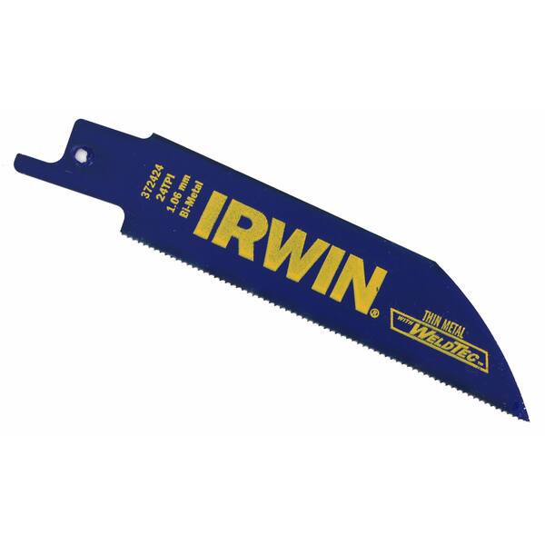 Irwin 4935314 4" 24 TPI Wood Cutting Reciprocating Blade - Bed Bath ...