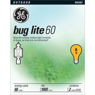 GE Lighting 97495 60 Watt Yellow Bug Light Bulbs 2-count - Bed Bath ...