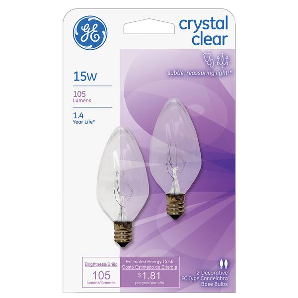 GE Lighting 48395 Decorative Blunt Tip Candelabra Light Bulb - Bed Bath ...