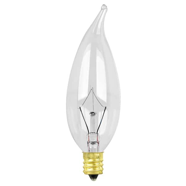 Feit Electric BP40CFC 40 Watt Clear Flame Tip Chandelier Light Bulbs ...