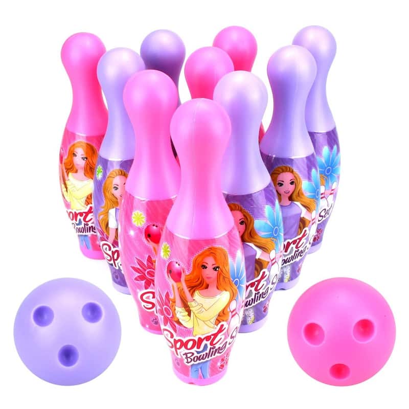Velocity Toys Princess Sport Children's Big 12 Piece Toy Bowling Set ...