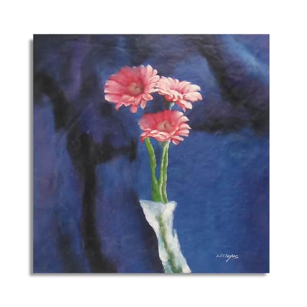 Bright and Colorful Oil Painting of a Gerbera Daisy Wall Art - Bed Bath ...