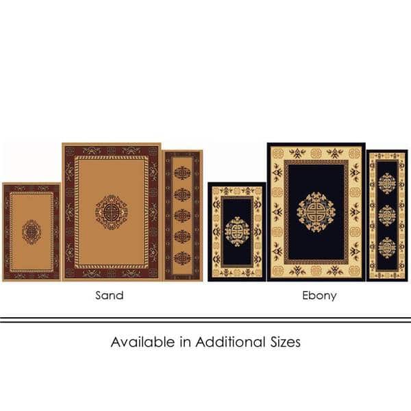Home Dynamix Ariana Collection Traditional 3-Piece Area Rug Set Machine ...