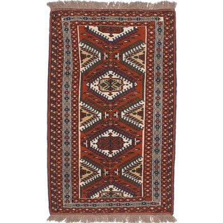 Hand-knotted Guchan Copper Wool Rug - Bed Bath & Beyond - 11653805