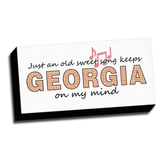 Georgia Slogan 10x20 Quotes Art Printed on Framed Ready to Hang Canvas ...