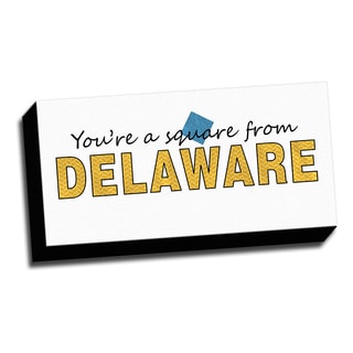 Delaware Slogan 10x20 Quotes Art Printed on Framed Ready to Hang Canvas ...