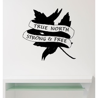 True North Strong and Free quote Wall Art Sticker Decal - Bed Bath ...