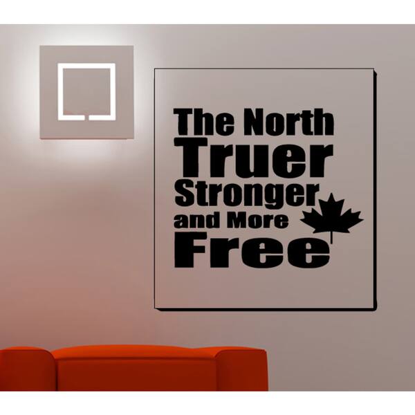 Statement True North Strong and Free Wall Art Sticker Decal - Bed Bath ...