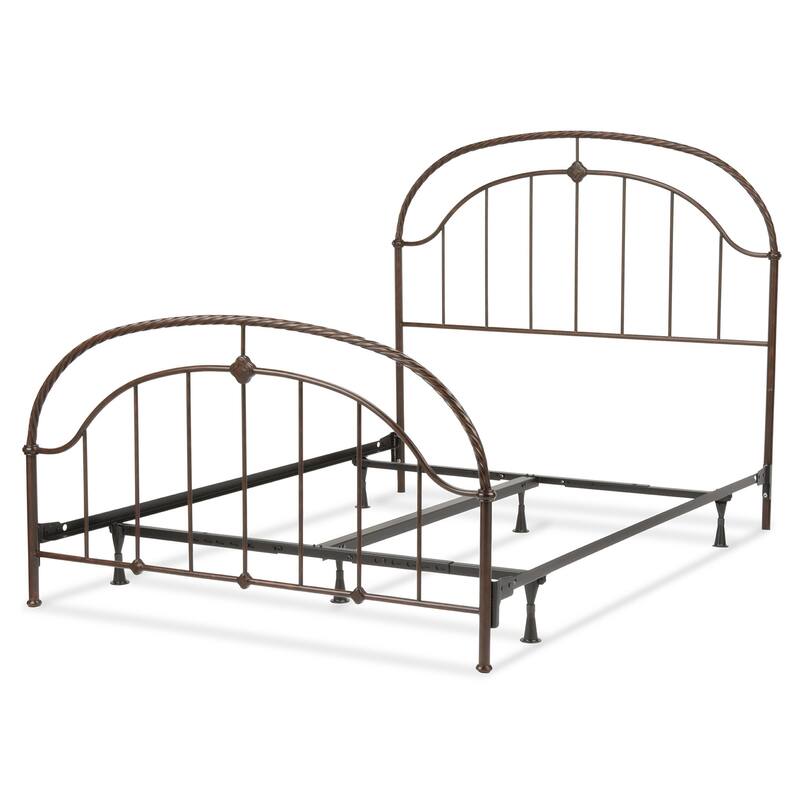 Cascade Complete Bed with Metal Panels and Twisted-Rope Rail ...