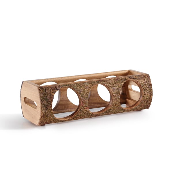 Carbon Loft Simon Stackable Three Bottle Wine Holder Log - Acacia Wood ...