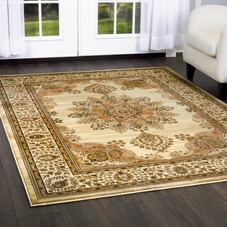 Home Dynamix Triumph Collection Traditional Burgundy Area Rug - Bed ...