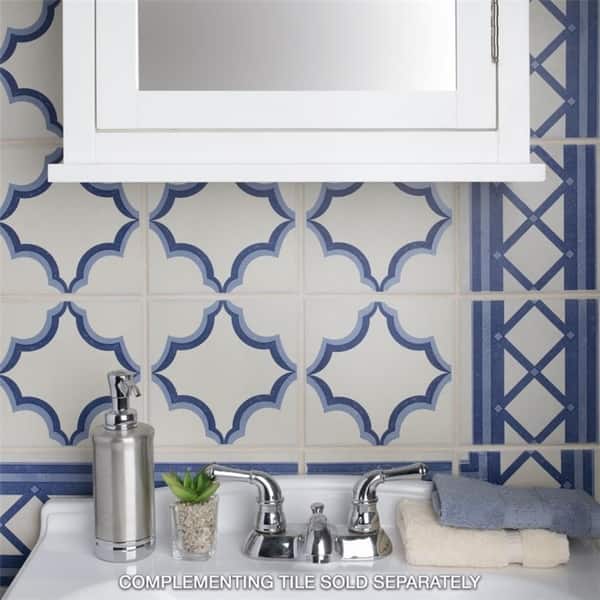 Merola Tile 7x7-inch Grava Quatro Ara Cenefa Porcelain Floor and Wall ...