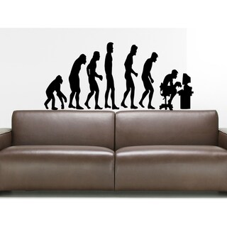 Evolution From ape to computer Wall Art Sticker Decal - Bed Bath ...