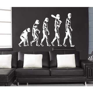 Evolution evolutionary chain Wall Art Sticker Decal White - Bed Bath ...
