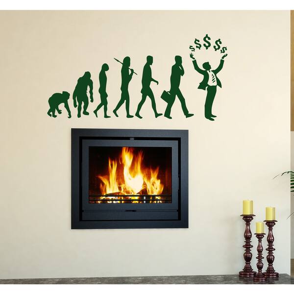 Evolution Money Wall Art Sticker Decal Green - Bed Bath & Beyond - 11673495