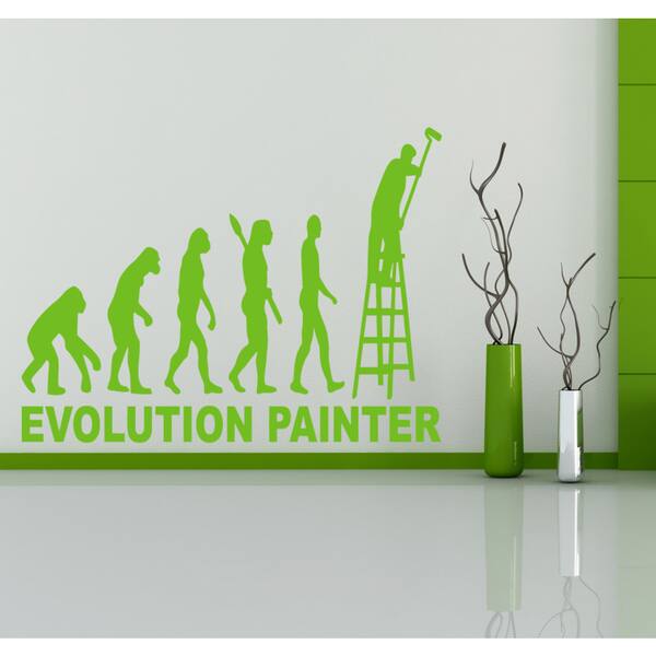 Evolution Painter Wall Art Sticker Decal Green - Bed Bath & Beyond ...