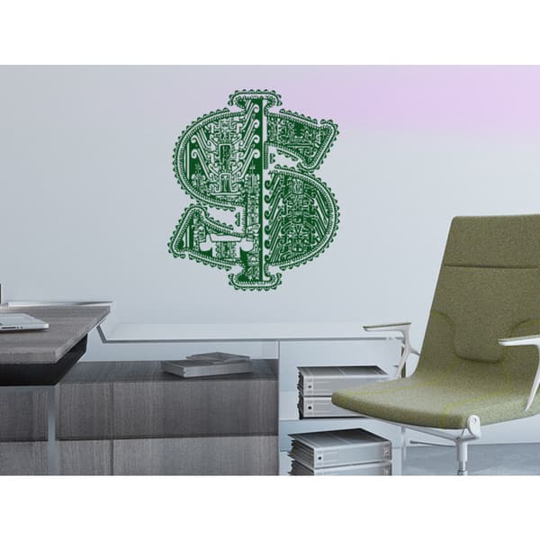 Beautiful dollar Wall Art Sticker Decal Green - Bed Bath & Beyond ...