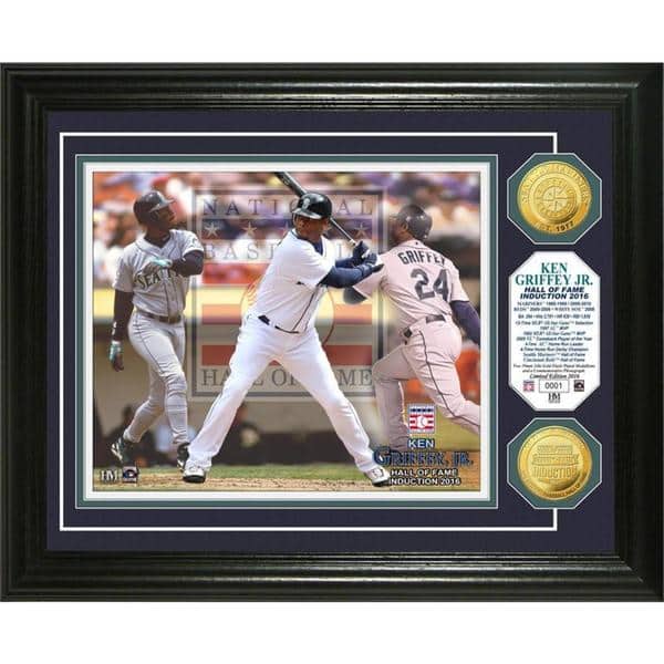 Ken Griffey Jr. 2016 Hall of Fame Induction Gold Coin Photo Mint - Bed ...