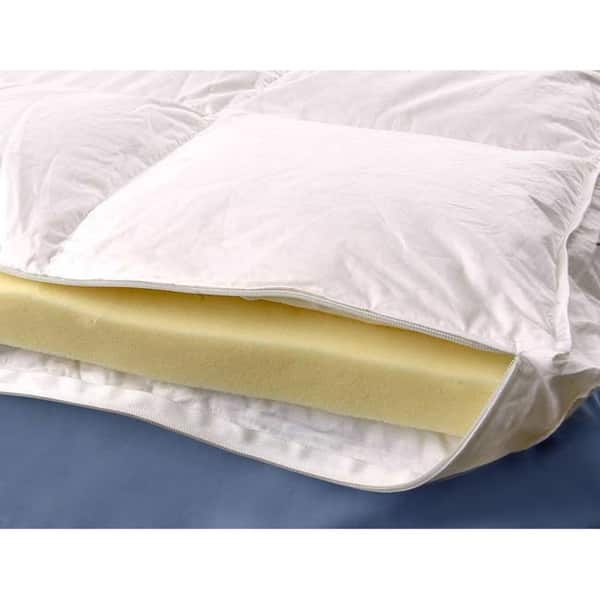 Down Alternative Gusseted Design Euro Top Cover for Memory Foam Topper ...