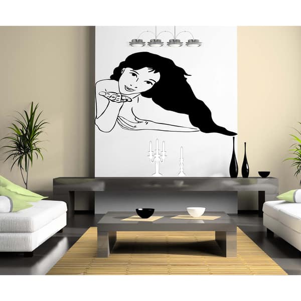 Beautiful girl blow kiss Wall Art Sticker Decal - Bed Bath & Beyond ...