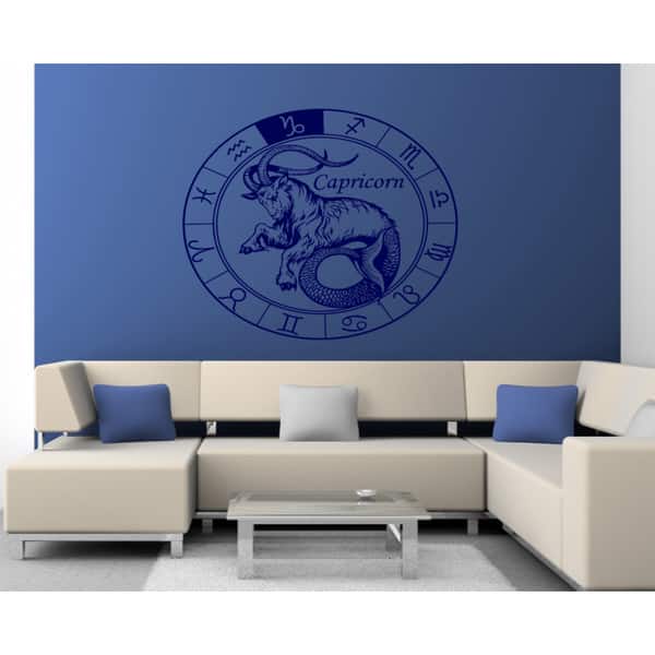 Capricorn zodiac sign astrology Wall Art Sticker Decal Blue - Bed Bath ...
