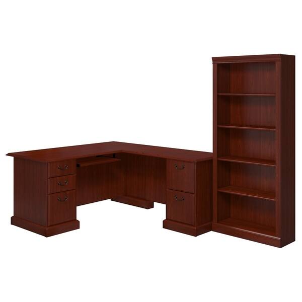 Bennington L Desk with Bookcase from kathy ireland Home by Bush ...