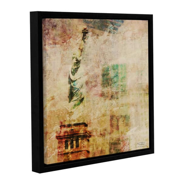 Joost Hogervorst 'City Collage - New York 5 ' Gallery Wrapped Floater-framed Canvas - Bed Bath ...