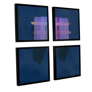 Joost Hogervorst 'Abstract Soft Blocks 01 I' 4-piece Floater Framed ...