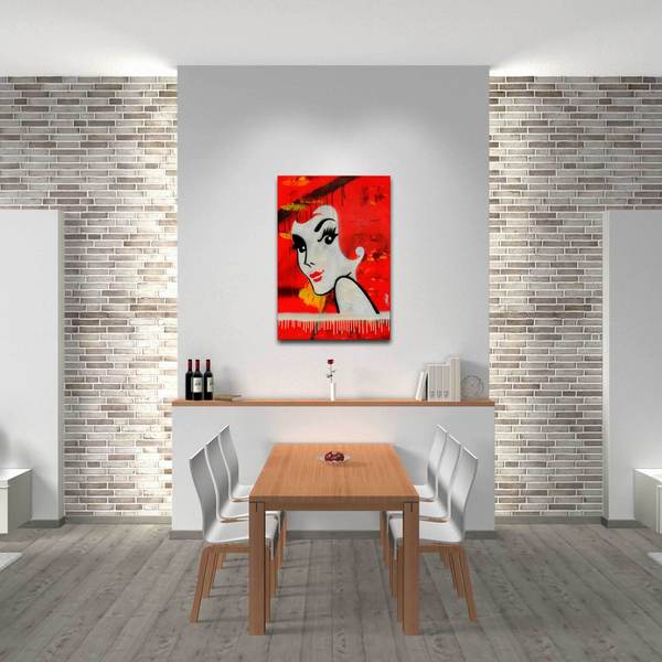 Mendo Vasilevski 'Flaming Redhead' Australian Pop-Art Painting Giclée ...