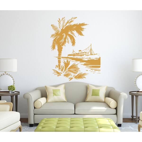 The port city of ship Wall Art Sticker Decal Orange - Bed Bath & Beyond ...