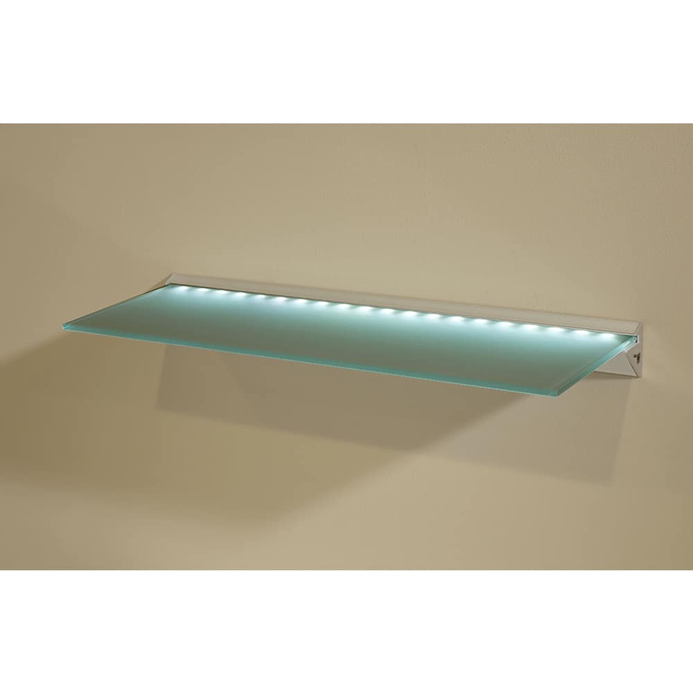LED Clear Glass Lighted Shelf Kit - Overstock - 11710600