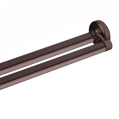 Dark Oil Bronze Finish Heavy Duty Screw Mounted 72-inch Double Shower ...