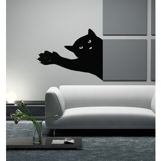 Peeking cat Wall Art Sticker Decal - Bed Bath & Beyond - 11726123