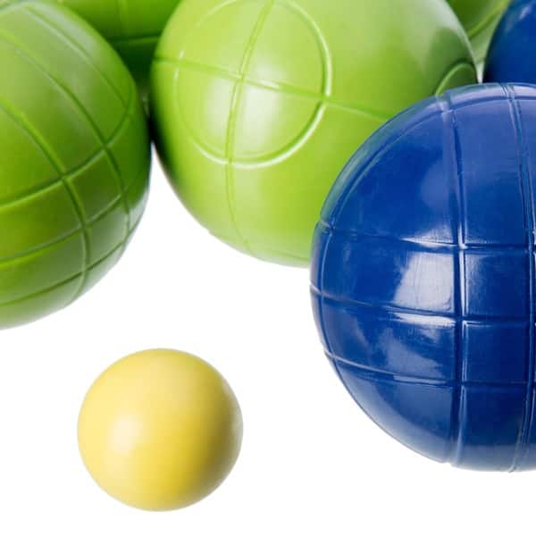 Halex 9.1 Bocce Ball Set - Black & Red Bag; Blue and Green Bocce Balls ...
