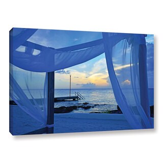 Kathy Yates's 'Sunset Sea View' Gallery Wrapped Canvas - Multi - Bed ...