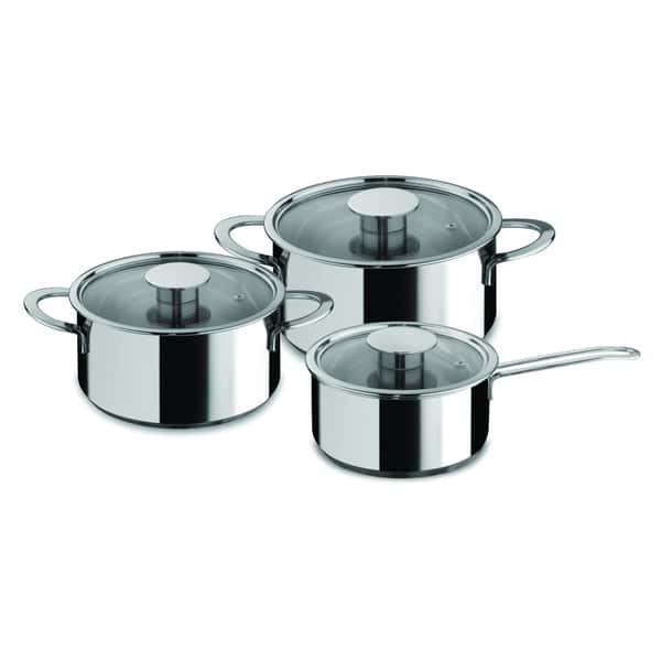 Stainless Steel Gourmet 6-piece Cooking Pot Set - Bed Bath & Beyond ...