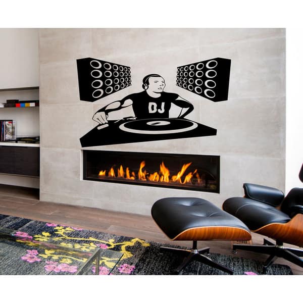 DJ dance music Wall Art Sticker Decal - Bed Bath & Beyond - 11759846