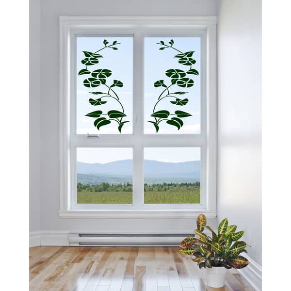 Flower bush Wall Art Sticker Decal Green - Bed Bath & Beyond - 11762210