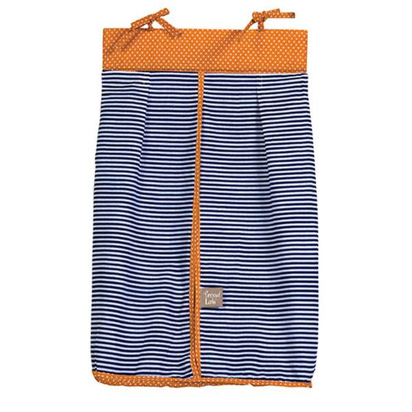Trend Lab Baby Blue Stripe and Orange Dot Diaper Stacker - Bed Bath ...
