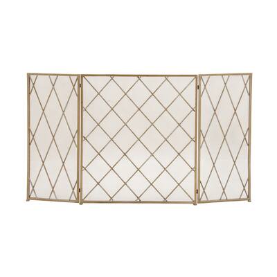 Metal Fire Screen (52 inches wide x 31 inches high) - Overstock - 11768152
