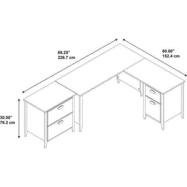 Connecticut L Desk with Filing by Bush Furniture - Bed Bath & Beyond ...