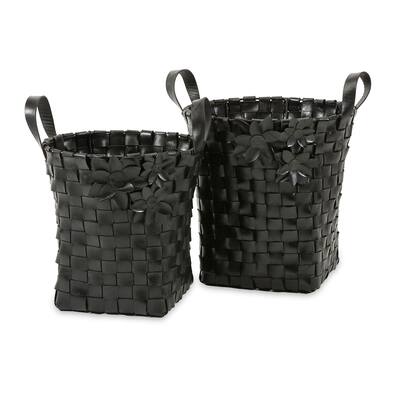 Carswell Recycled Tire Baskets (Set of 2) - Overstock - 11801573