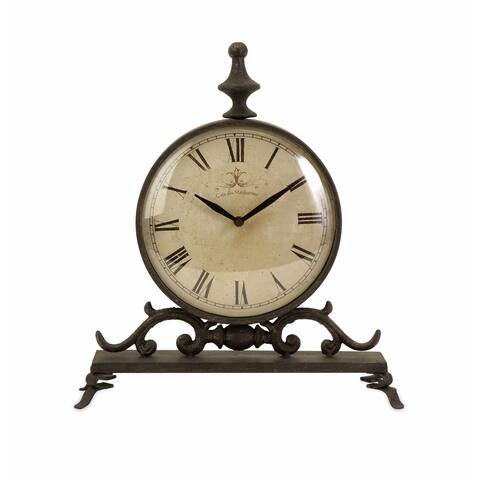 Eilard Iron Table Clock - Overstock - 11801649