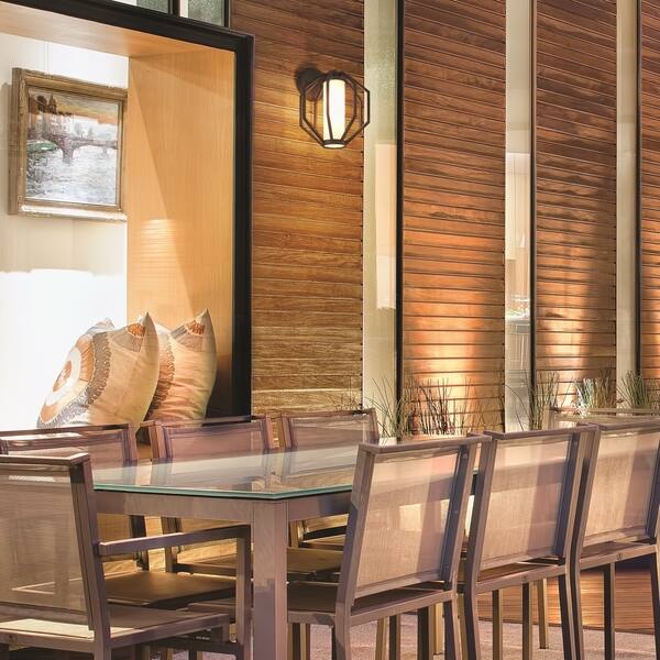 Troy Lighting Boundary 17-inch Textured Graphite Outdoor LED Wall Light ...