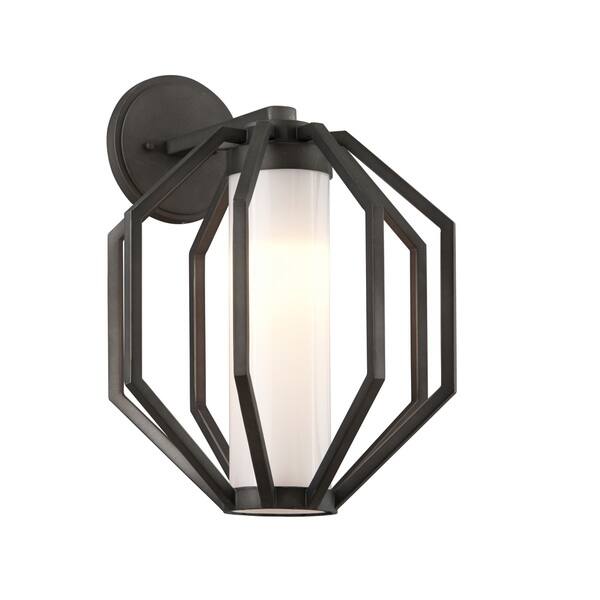 Troy Lighting Boundary 17-inch Textured Graphite Outdoor LED Wall Light ...