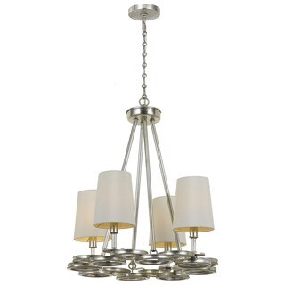 Libby Langdon Graham 4-light Antique Silver Chandelier - Bed Bath ...