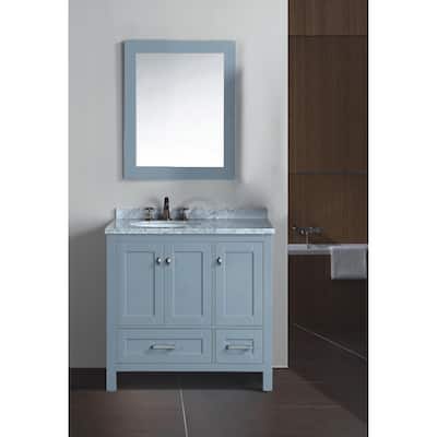 Zenith 30-inch Marble Top Bathroom Vanity - Overstock - 11816093